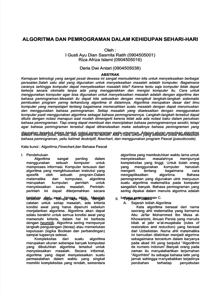 PDF Algoritma Dan Pemrograman Dalam Kehidupan Sehari Compress | PDF
