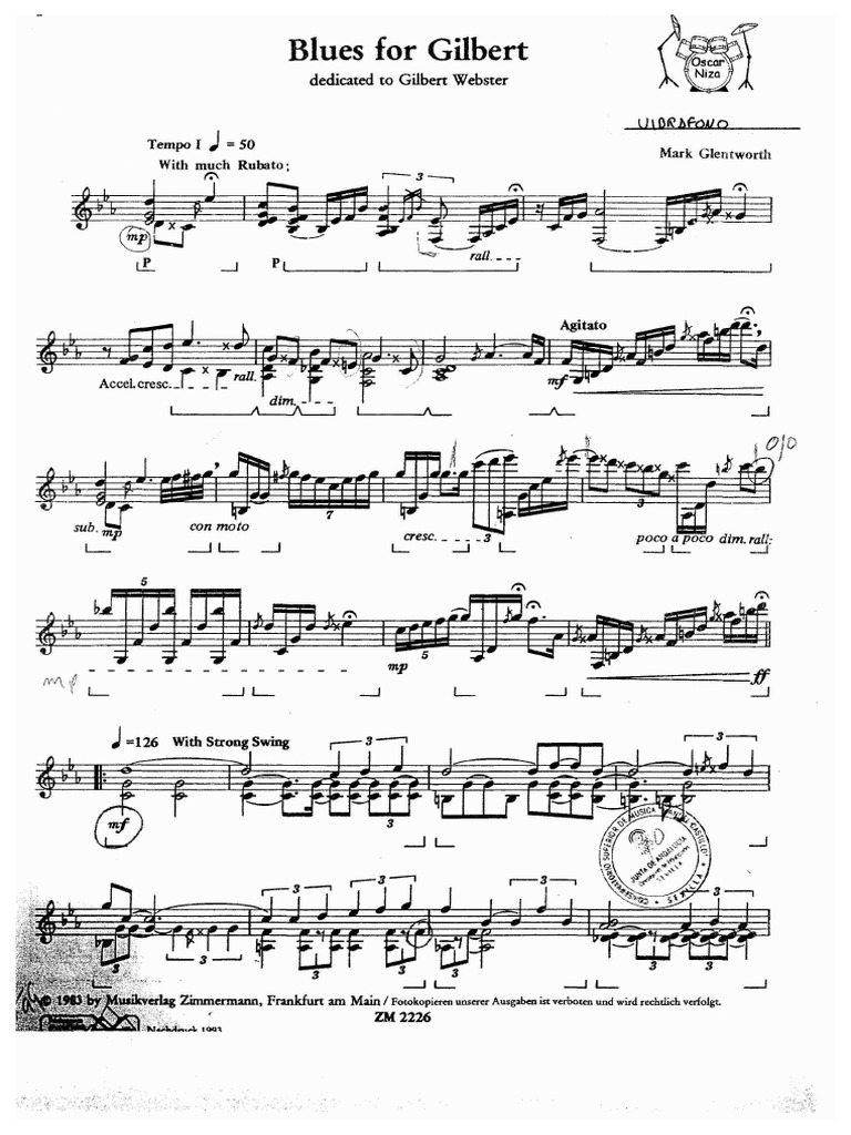 Glentworth M. - Blues For Gilbert | PDF