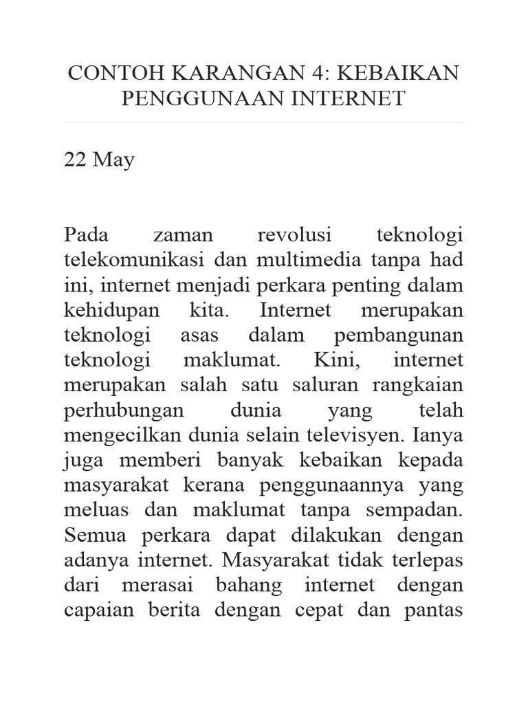Kebaikan Internet dalam Kehidupan Sehari-hari | PDF