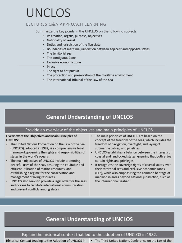UNCLOS | PDF | United Nations Convention On The Law Of The Sea ...