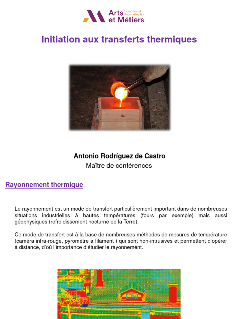 Transferts Thermiques - Séance 5 Rayonnement | PDF
