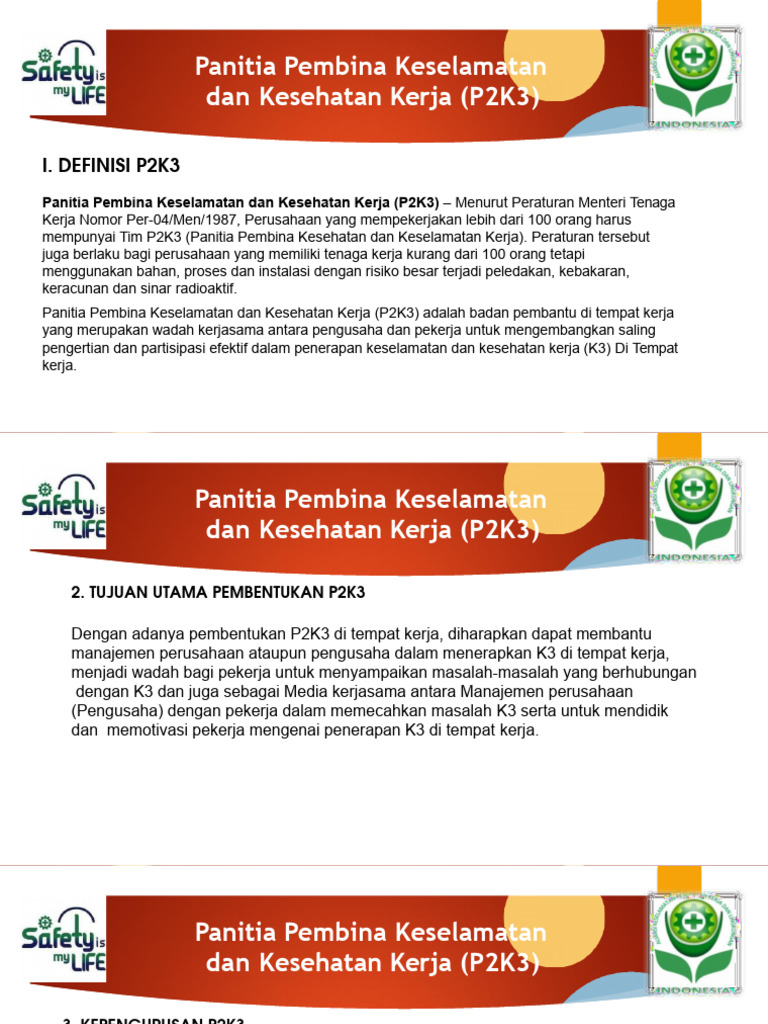 Panitia Pembina Keselamatan Dan Kesehatan Kerja (P2K3) | PDF