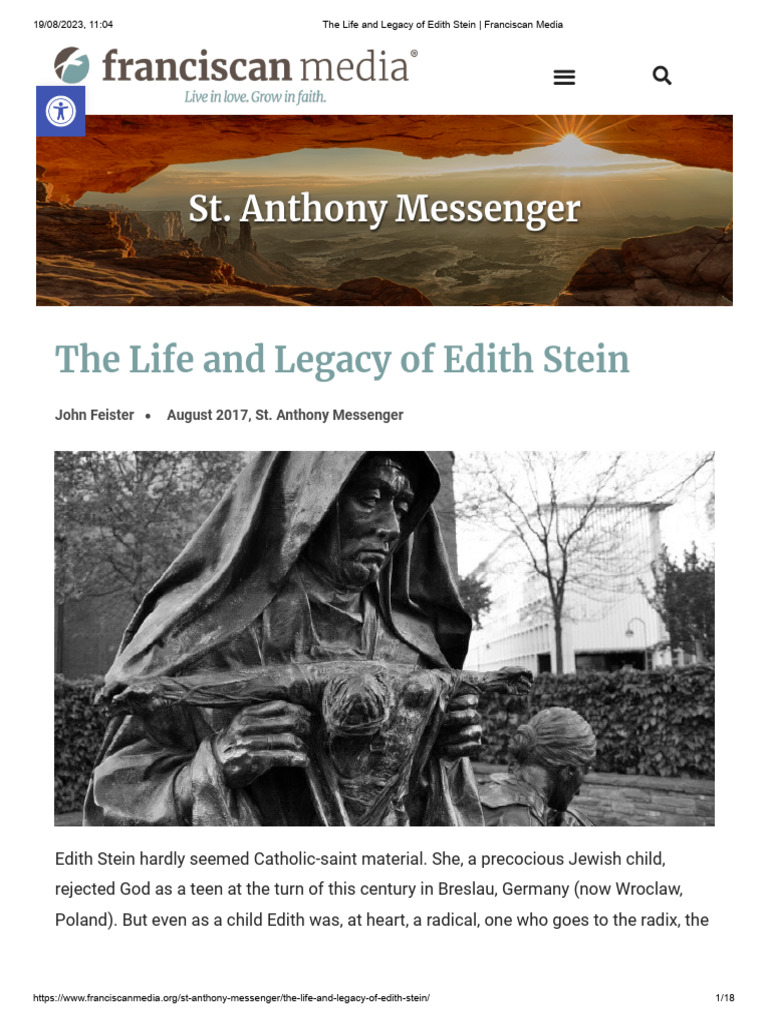 The Life and Legacy of Edith Stein - Franciscan Media | PDF
