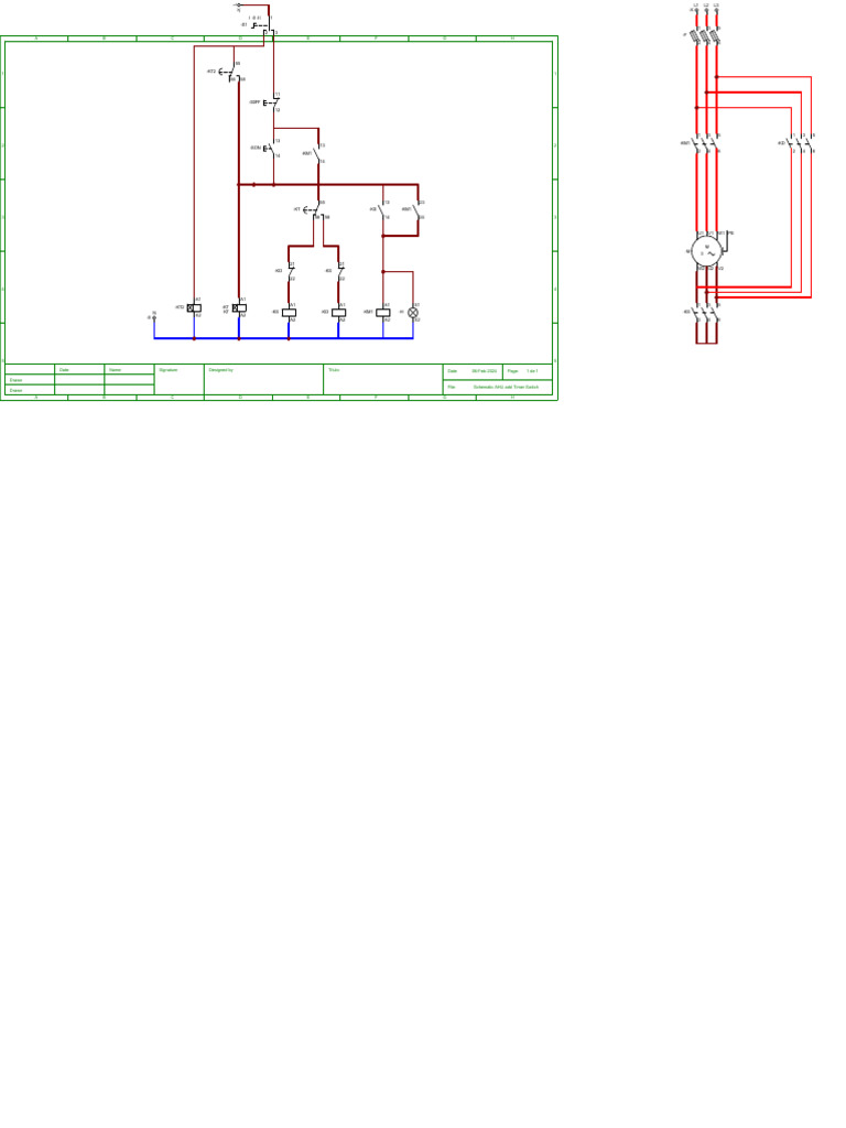 Schematic AHU Add Timer Switch | PDF