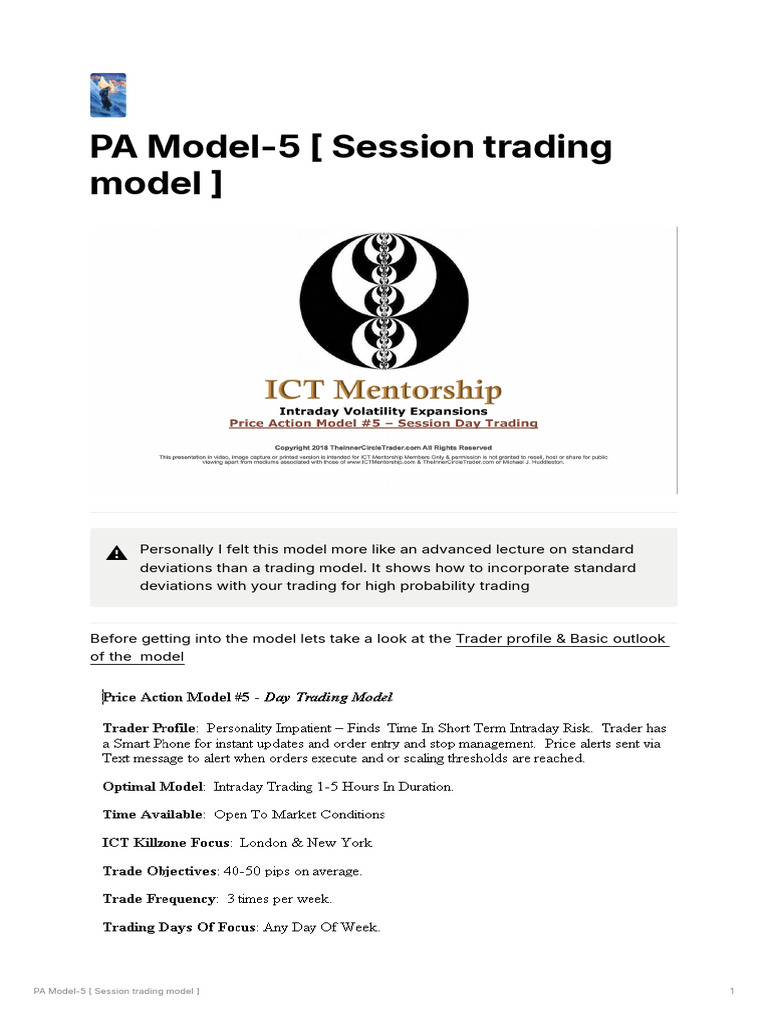 PA Model-5 - Session Trading Model | PDF | Day Trading