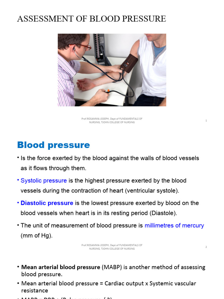 Blood Pressure Assessment Guide | PDF