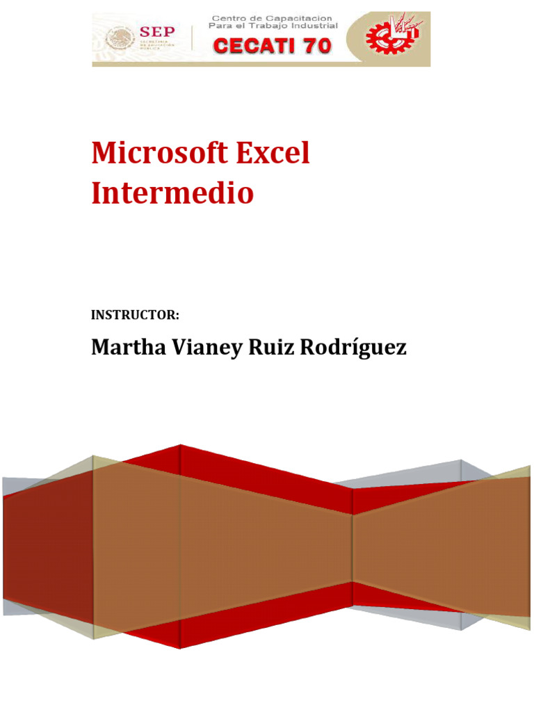 Manual de Excel Intermedio-2019 | PDF | Microsoft Excel | Hoja de cálculo