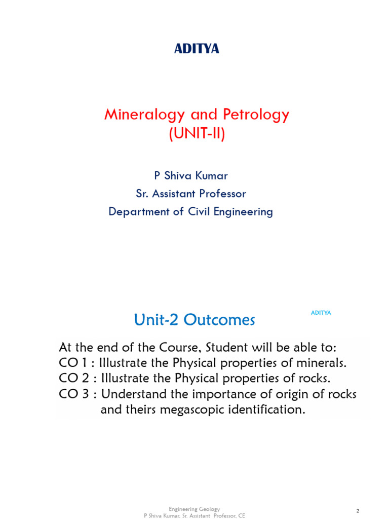 Engineering Geology Unit 2 | PDF | Sedimentary Rock | Rock (Geology)