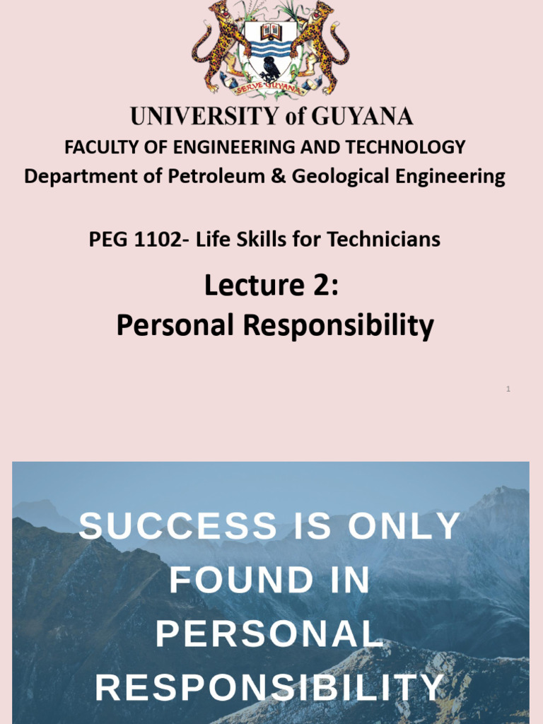 Understanding Personal Responsibility | PDF | Self Esteem | Behavioural Sciences