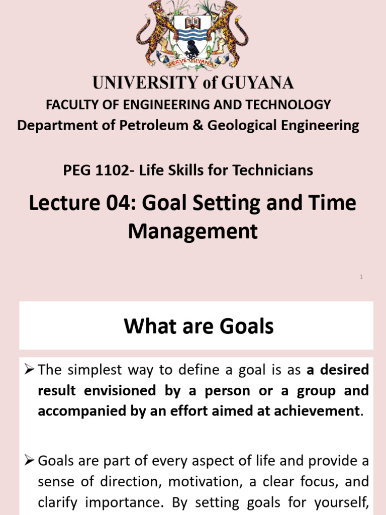 04 Goal Setting and Time Management | PDF | Goal | Goal Setting