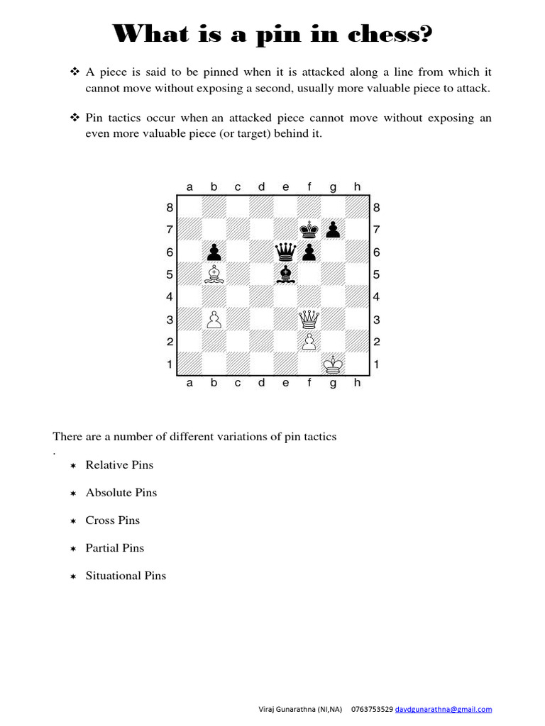 The Pin - 01 | PDF | Chess | Game Theory