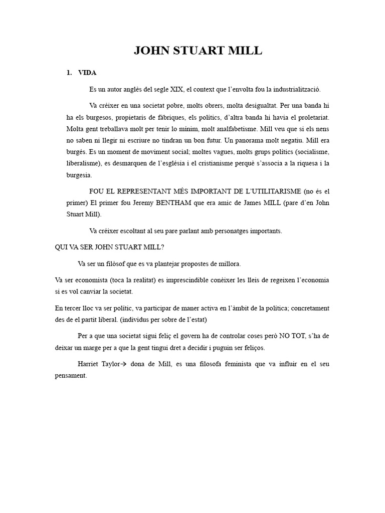 JOHN STUART MILL | PDF