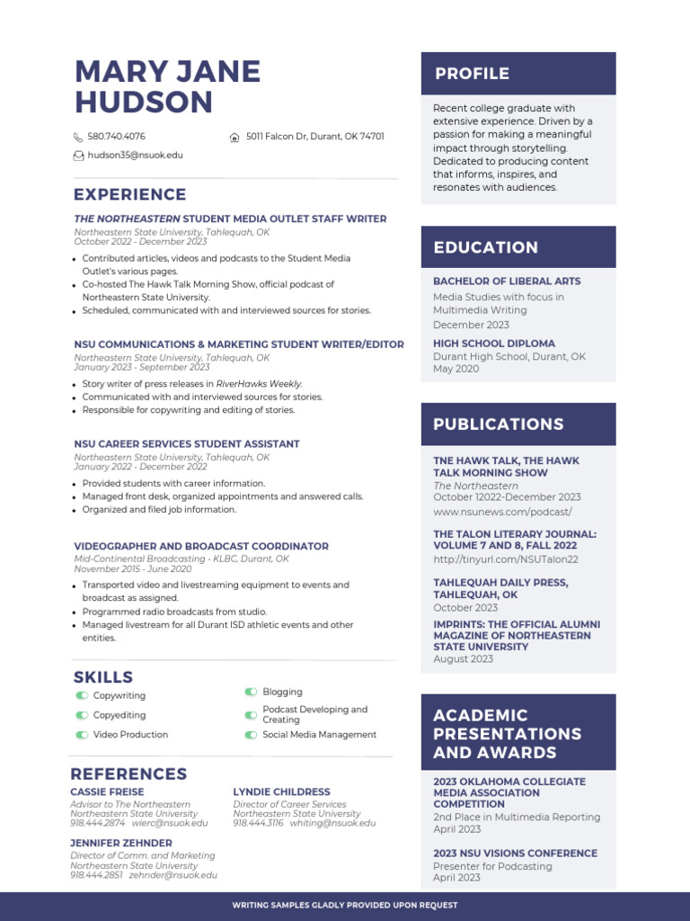 Mary Jane Hudson Resume | PDF | Communication | Public Sphere