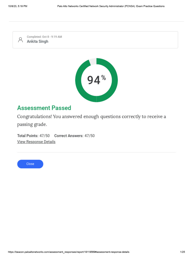 Palo Alto Networks Certified Network Security Administrator (PCNSA) - Exam Practice Questions ...