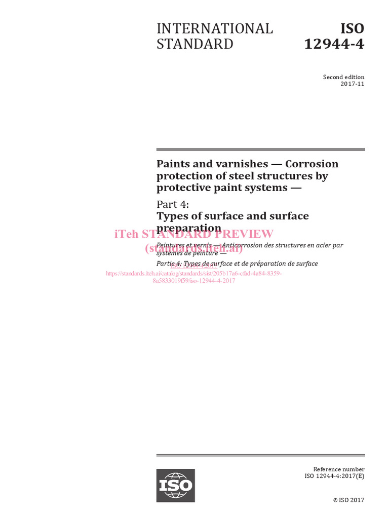 腐蚀标准 ISO-12944-4-2017 | PDF | Rust | Materials