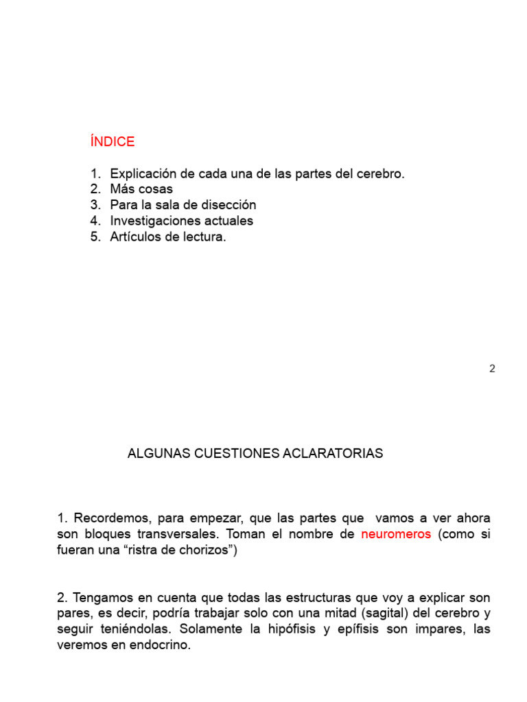Tema 10 El Cerebro 2 1 Pdf Corteza Cerebral Hipotálamo