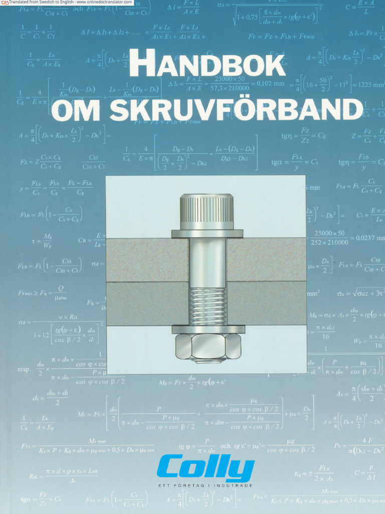 Bolt Connections - Colly | PDF | Screw | Young's Modulus