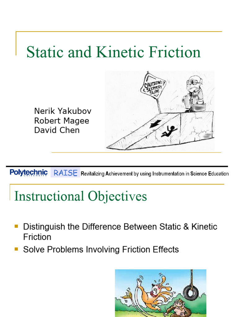 Static & Kinetic Friction | PDF