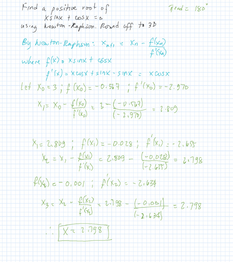 Newton-Raphson Sample | PDF