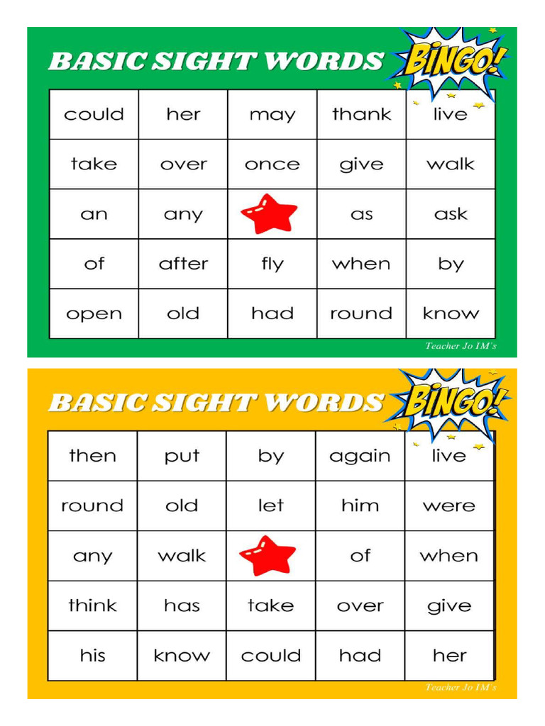 Bingo Words | PDF