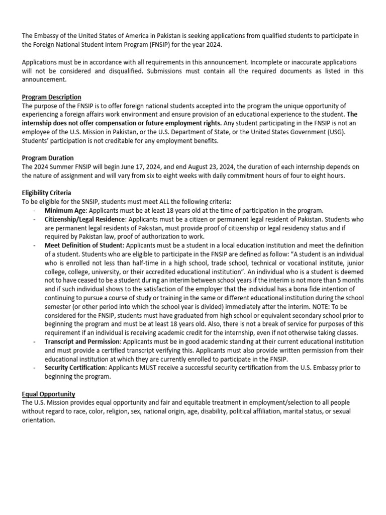 Summer 2024 Intern Positions - Vacancy Announcement (1F) | PDF | Internship | Job Hunting