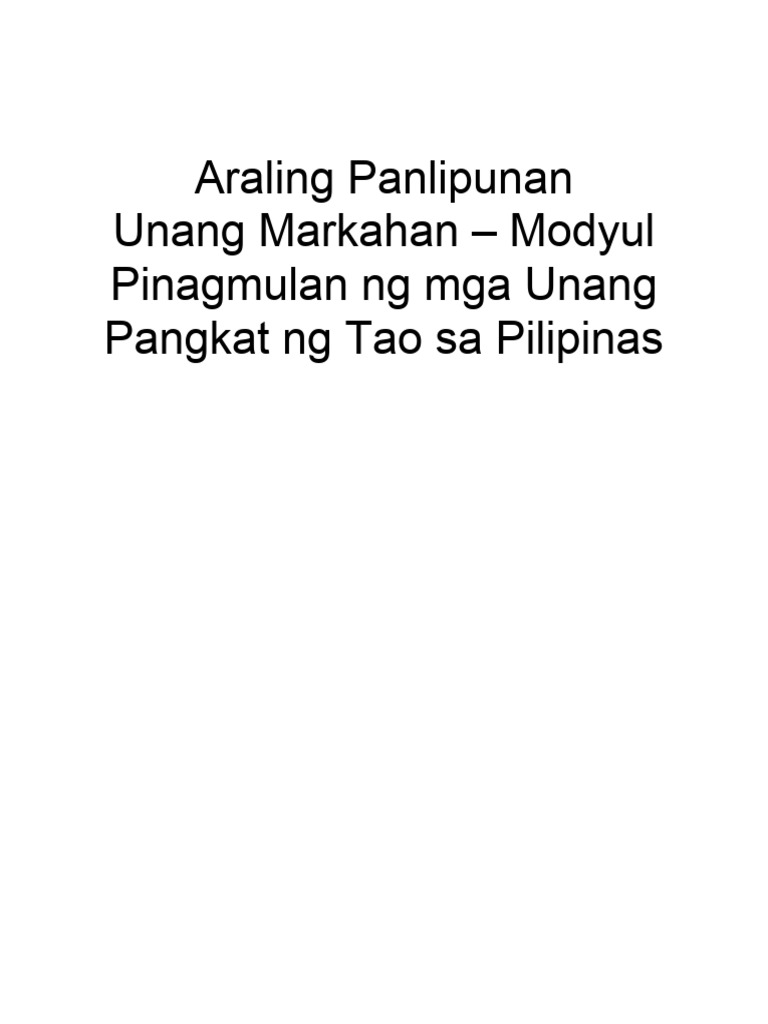 Araling Panlipunan Mod Marvin 2 | PDF