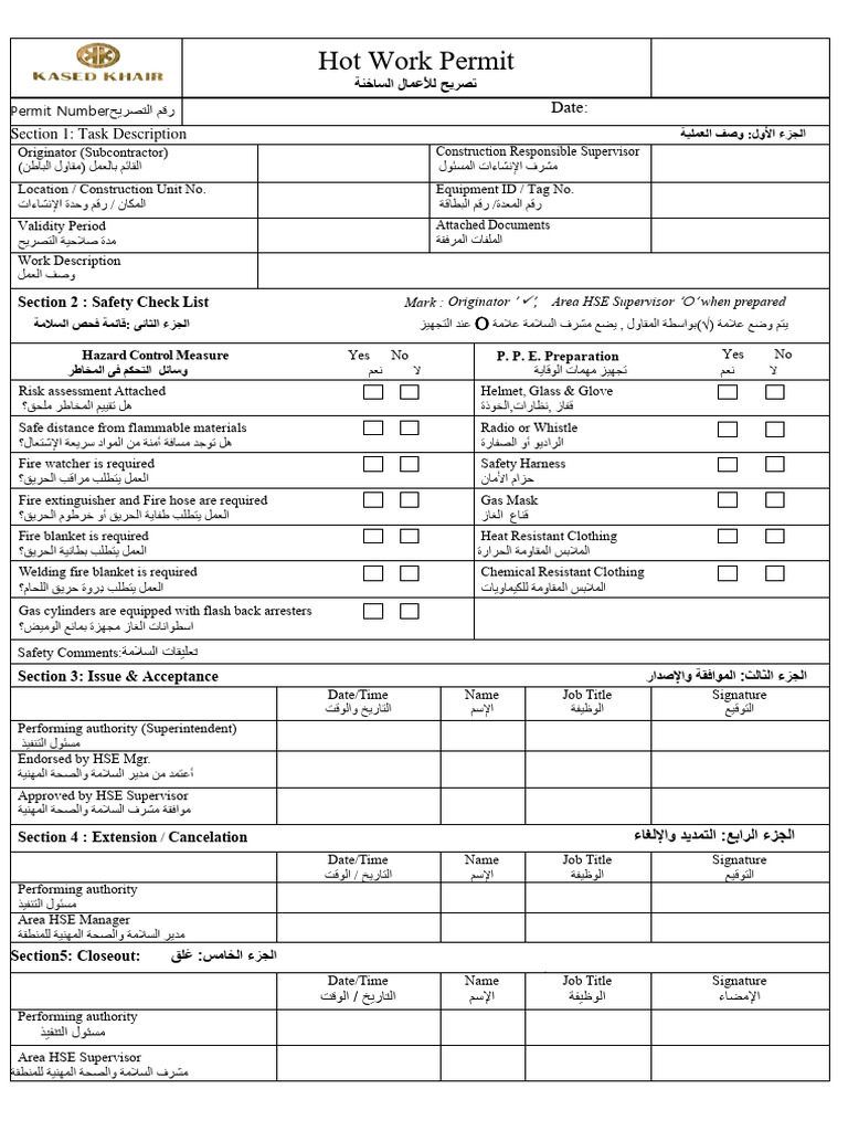 20 K K HSE Permits Forms | PDF