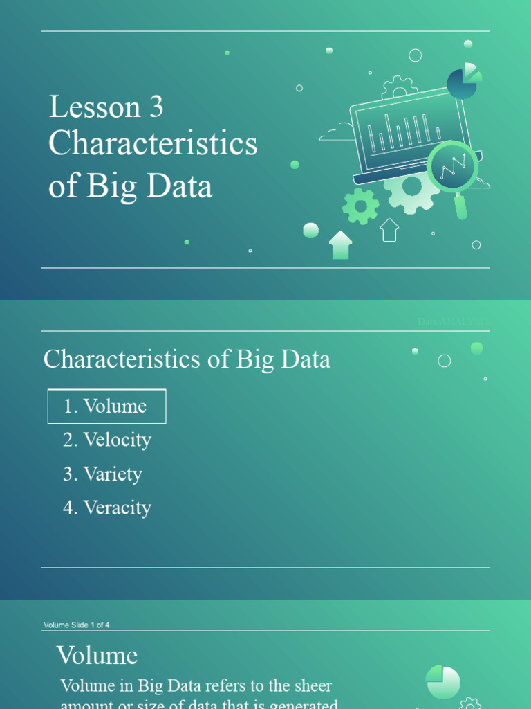 Lesson 3 Characteristics of Big Data | PDF | Big Data | Data