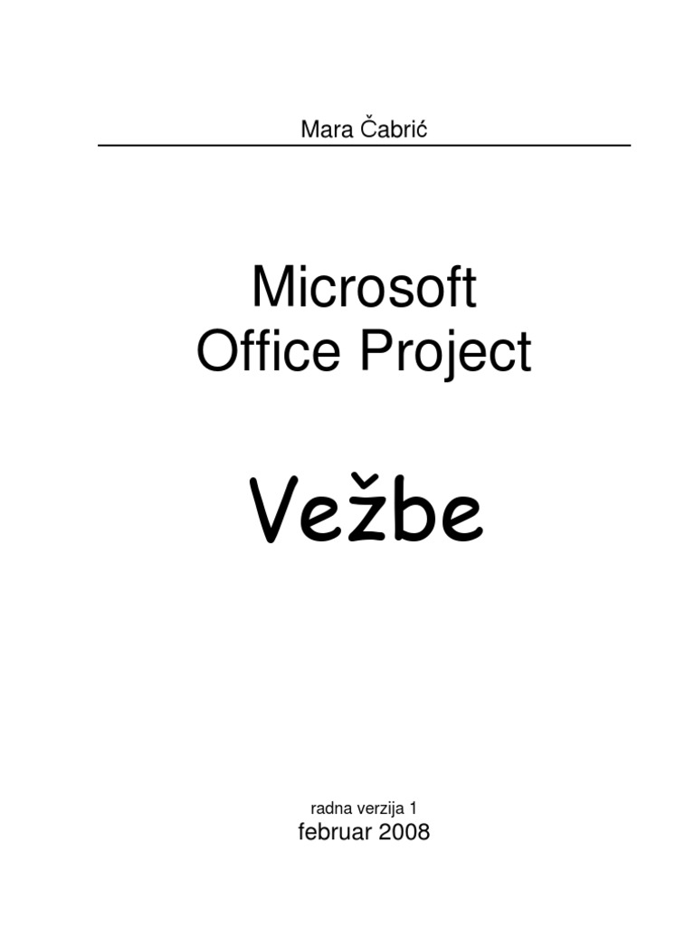 Ms Project 2007 Vezbe-Skripta | PDF