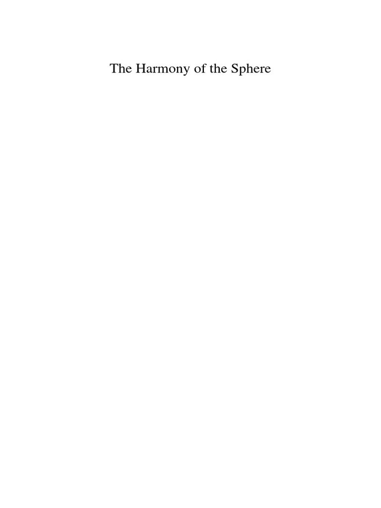 The Harmony of The Sphere | PDF | Nebula | Immanuel Kant