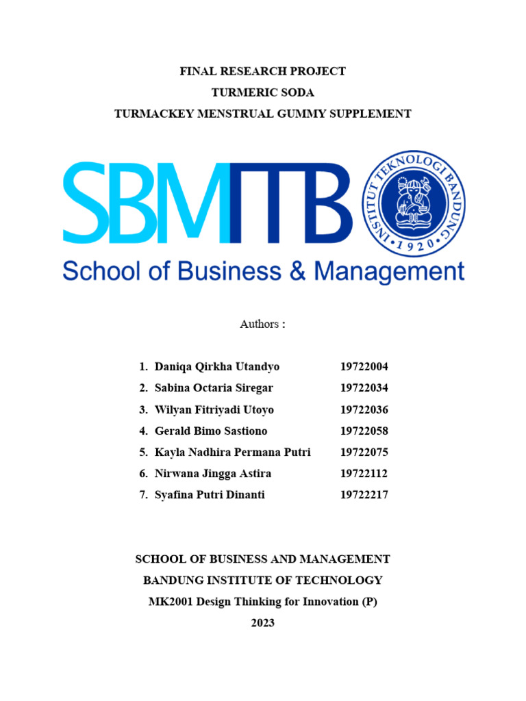 Final Research Project Paper - Turmeric Soda Transformation into Gummy ...