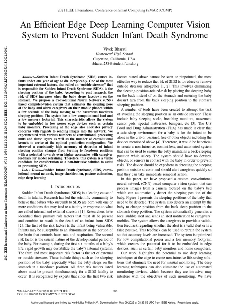 An Efficient Edge Deep Learning Computer Vision System To Prevent ...