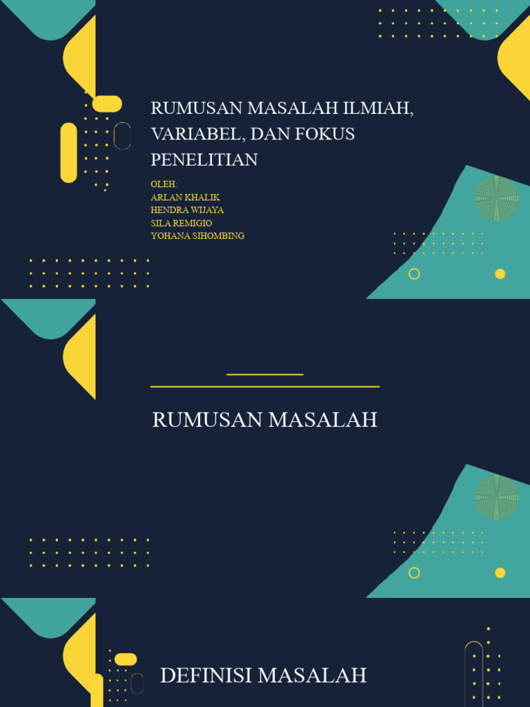 Rumusan Masalah dalam Penelitian Ilmiah | PDF