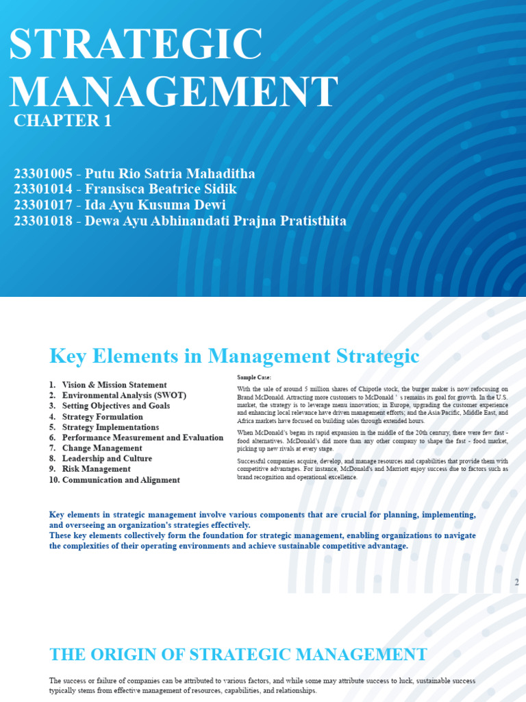 Strategic Management Chapter 1 | PDF | Strategic Management | Strategic ...