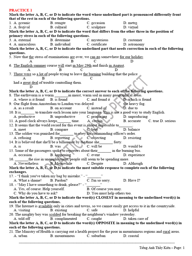 Practice 1+2+3-Week19 | Download Free PDF | Bullying | Fish