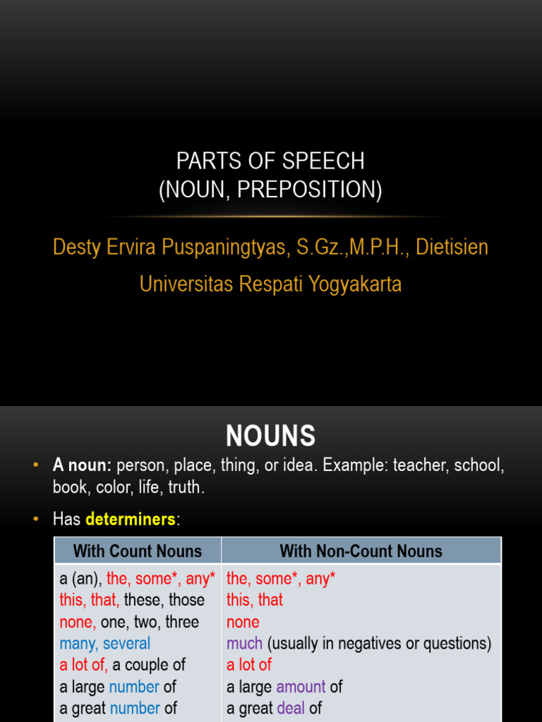 PoS-Noun, Preposition | PDF | Preposition And Postposition | Noun