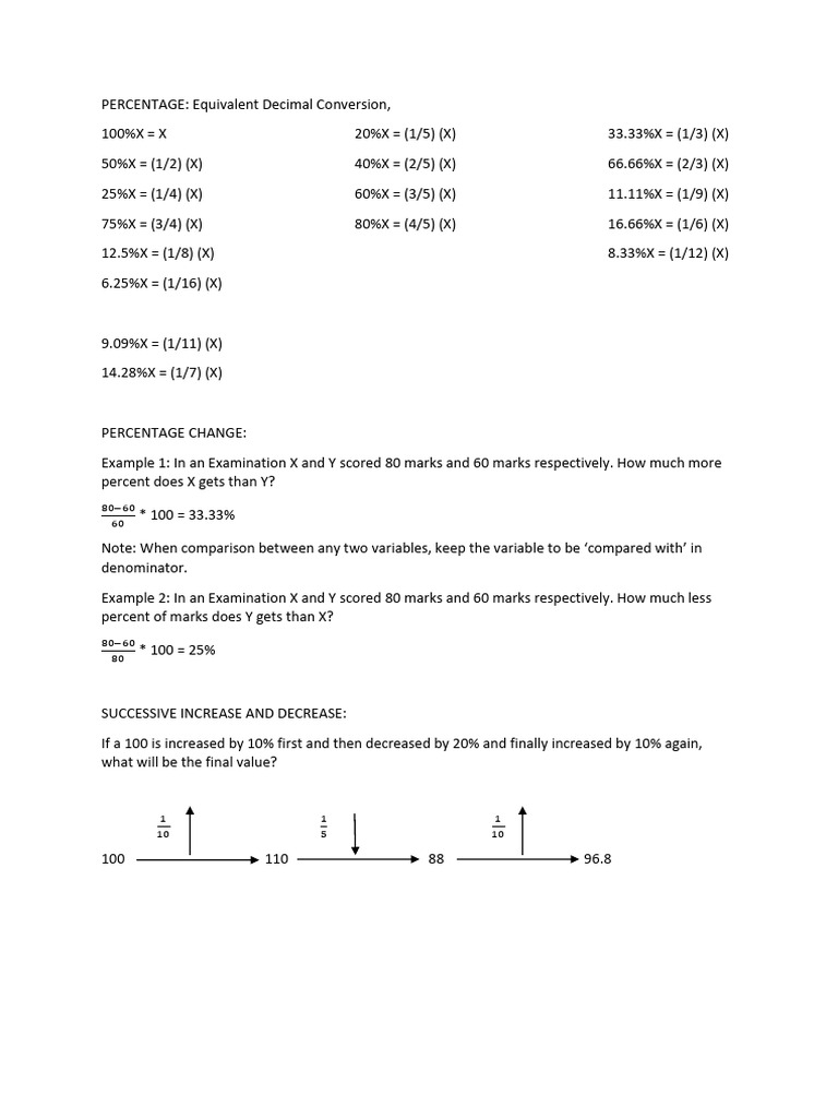 Percentage Materialpdfform | PDF | Percentage | Odds