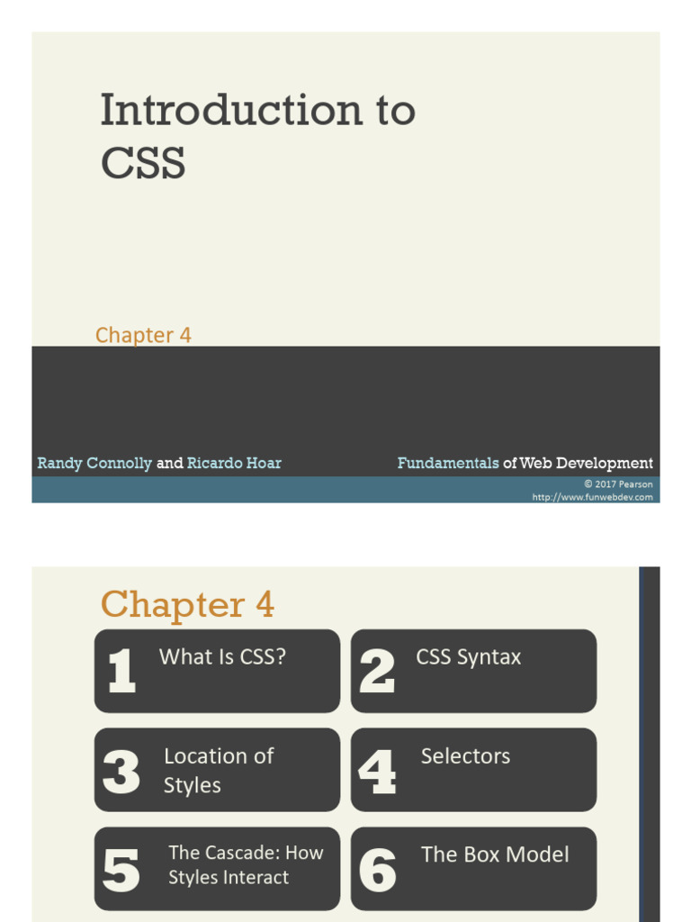 Chapter04 IntroductionToCSS | PDF | Html | Html Element