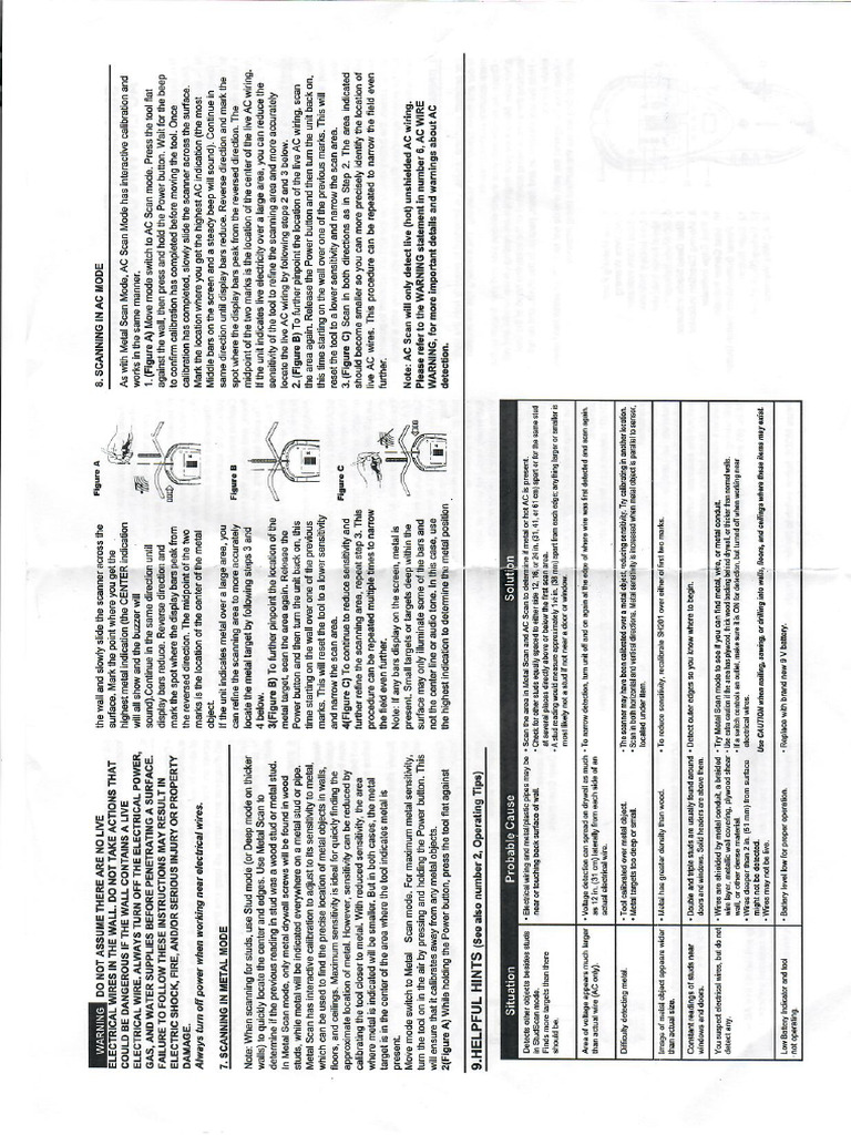 Manual Stud Finder | PDF