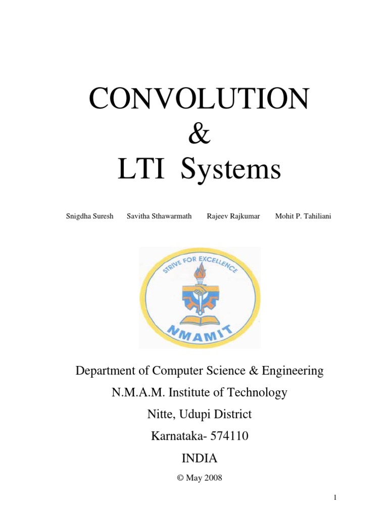 Convolution And Lti Systems Pdf Convolution Continuous Function