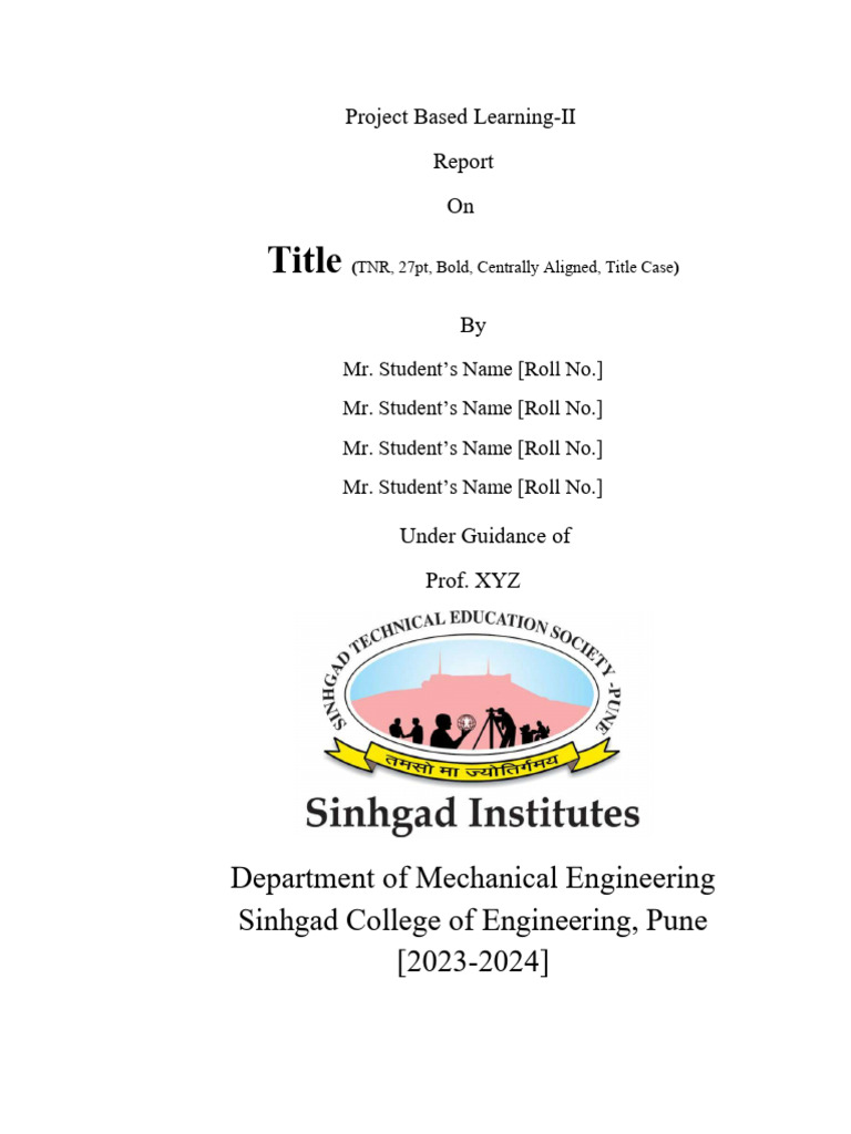 PBL Report Format Guidelines | PDF | Psychology