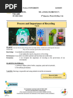 Grade 6 Recycling Lesson Plan | PDF | Recycling | Waste