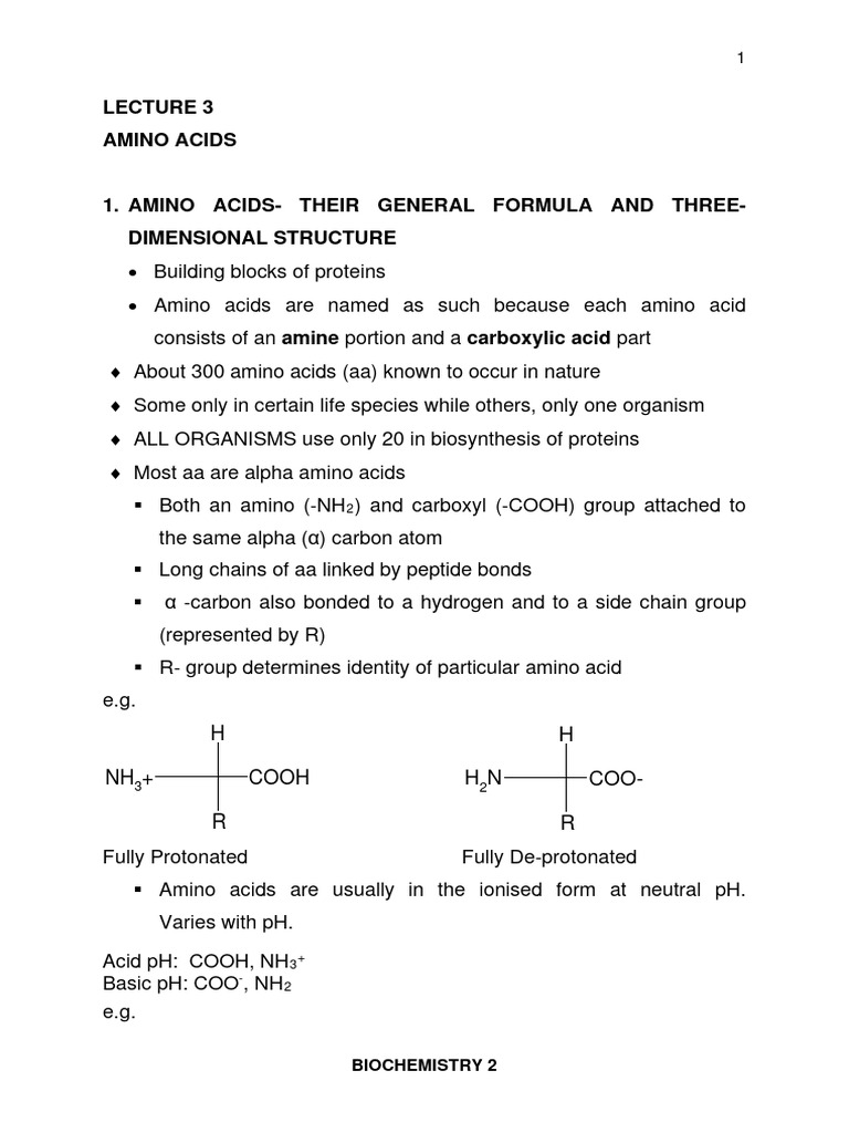 Biochem Module 3 - Amino Acids | PDF | Amino Acid | Biosynthesis