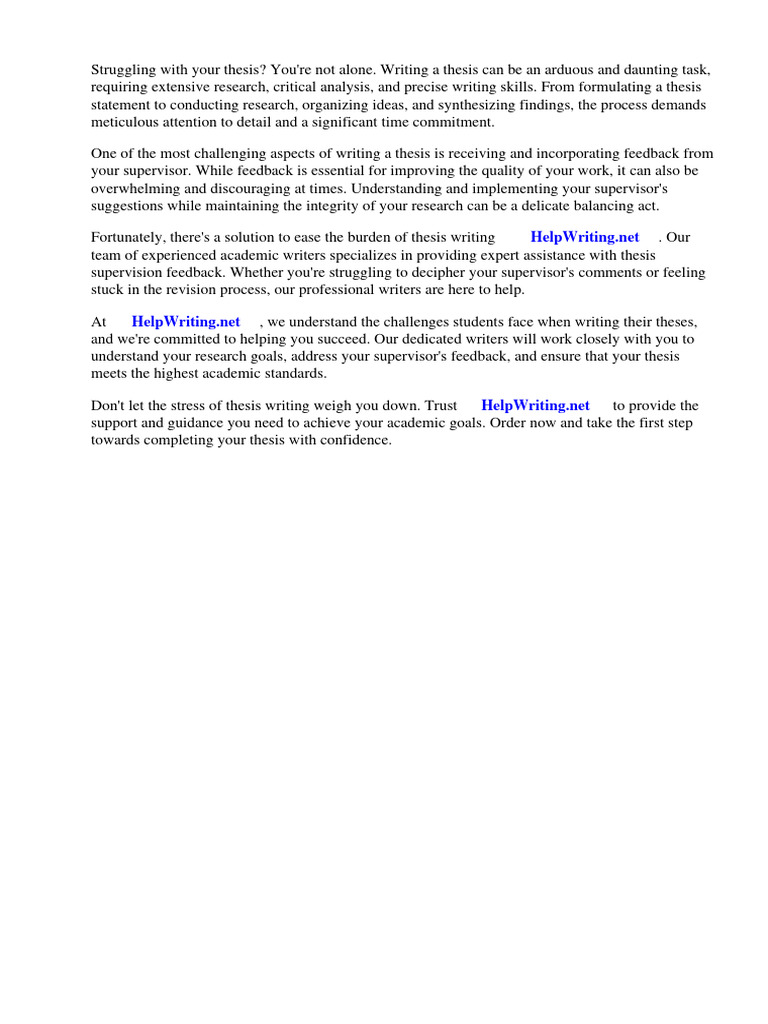 Thesis Supervision Feedback | PDF | Thesis | Doctor Of Philosophy