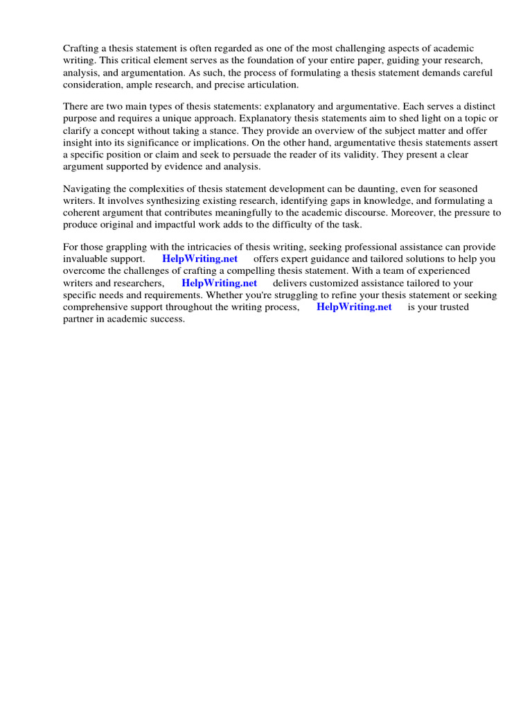Wo Types of Thesis Statements | PDF | Essays | Thesis