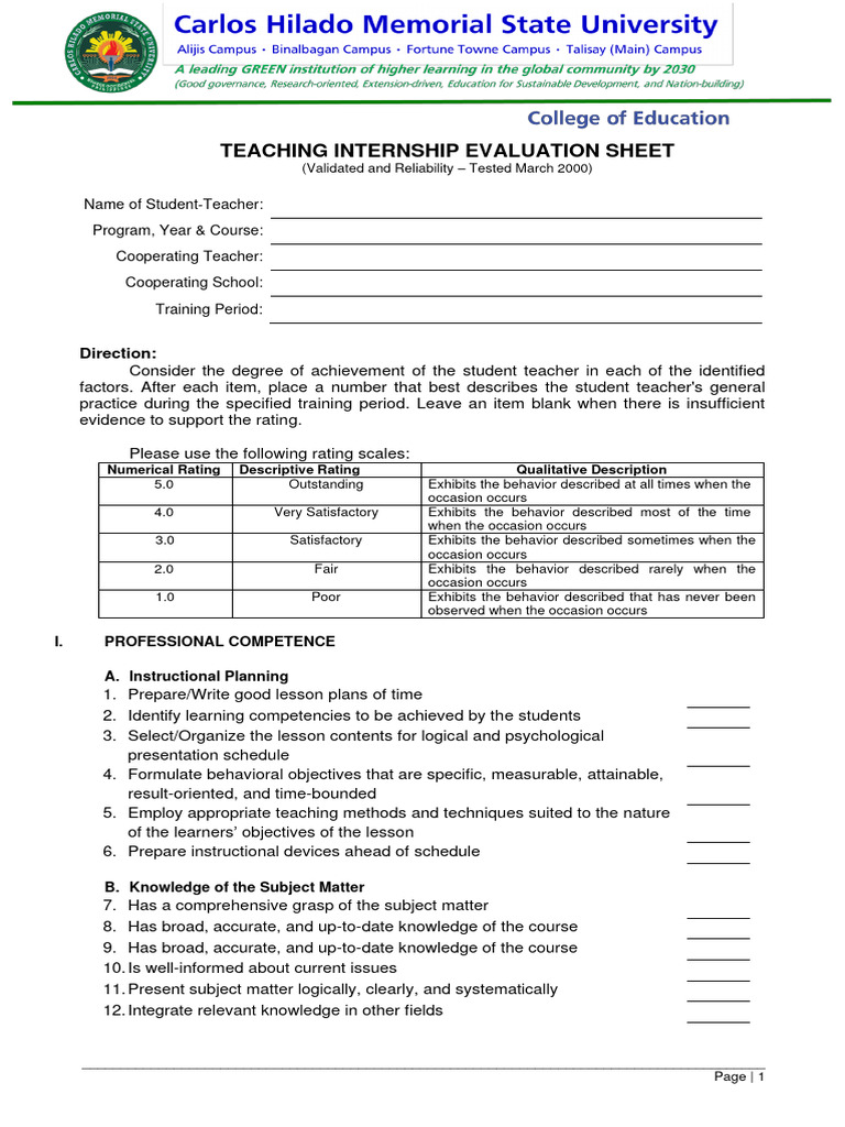 4 Page Evaluation Form | PDF | Teaching Method | Learning