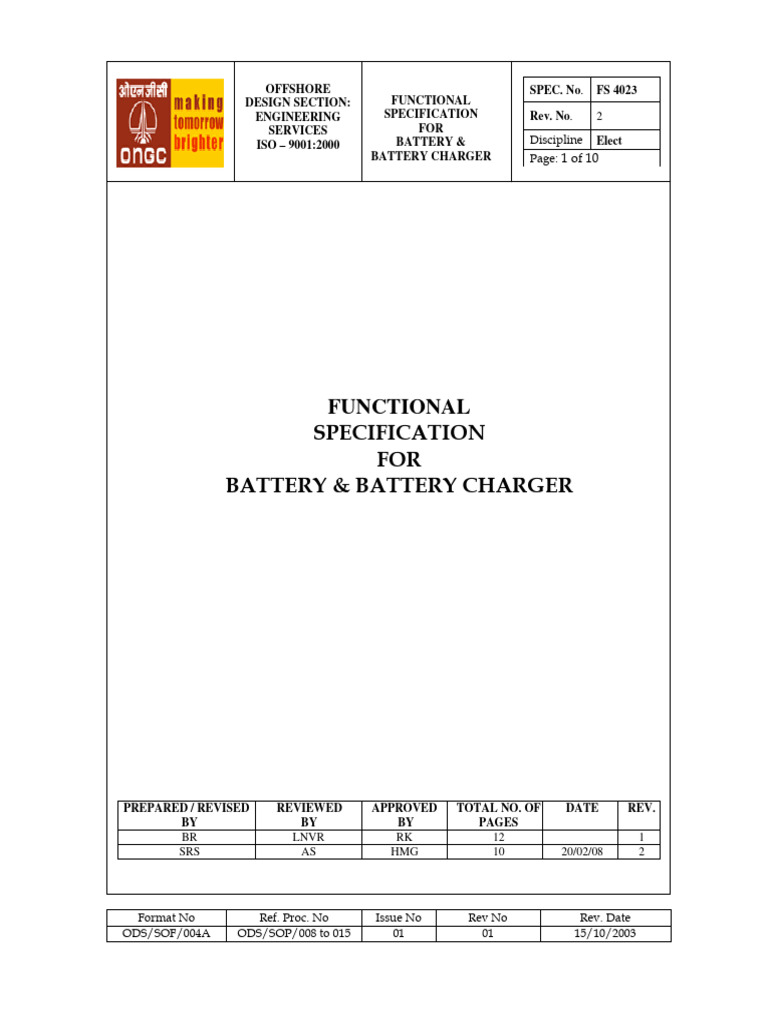 FS 4023 Battery & Batt. Charger, Rev 2 | PDF | Battery Charger | Electromagnetism