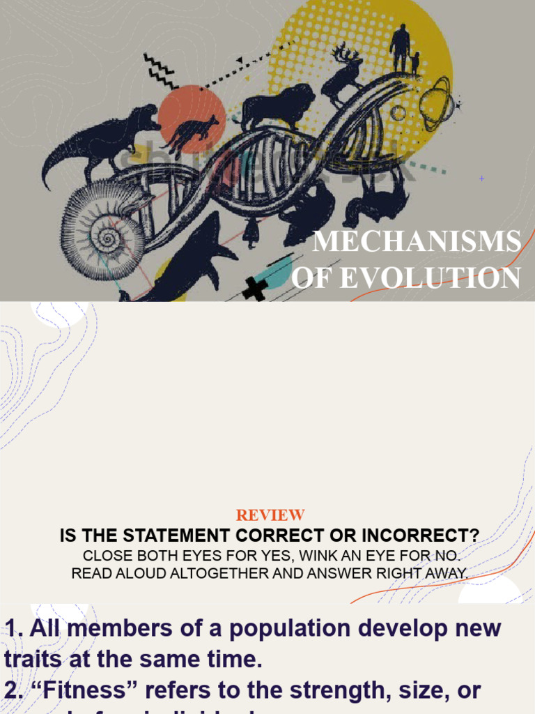 Q3wk3 Mechanisms of Evolution 1 | PDF | Evolution | Genetic Diversity
