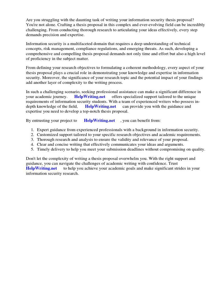 Information Security Thesis Proposal Pdf Security Computer Security
