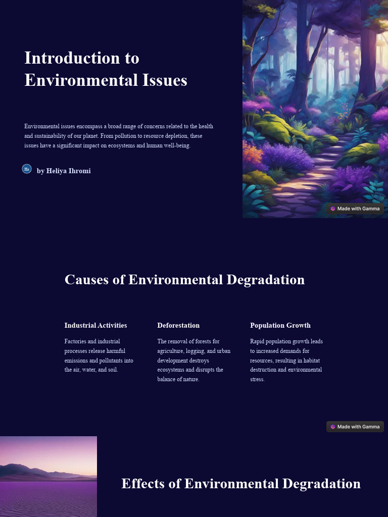 Introduction To Environmental Issues: by Heliya Ihromi | PDF